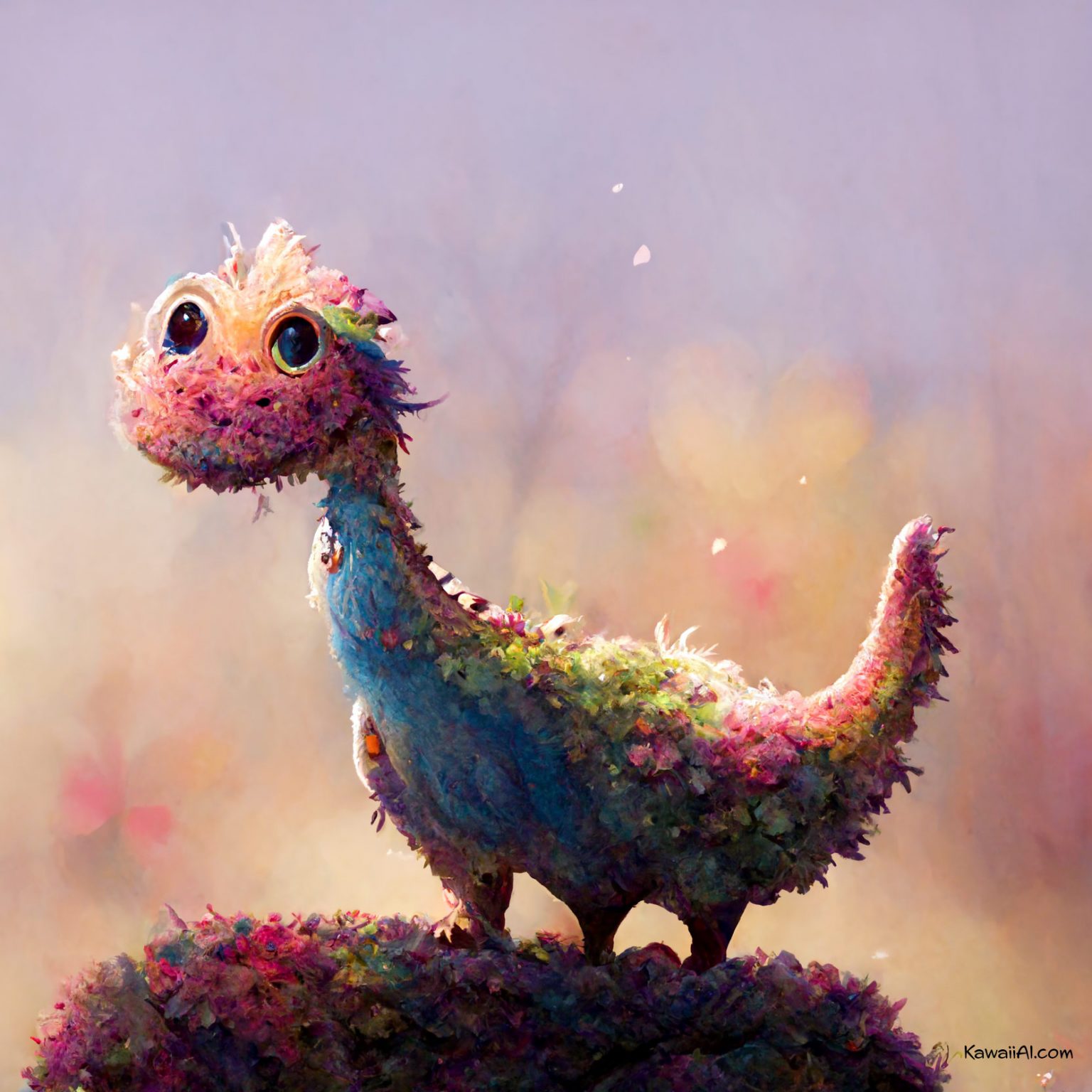 Cute little Dino mythical creature - Kawaii AI