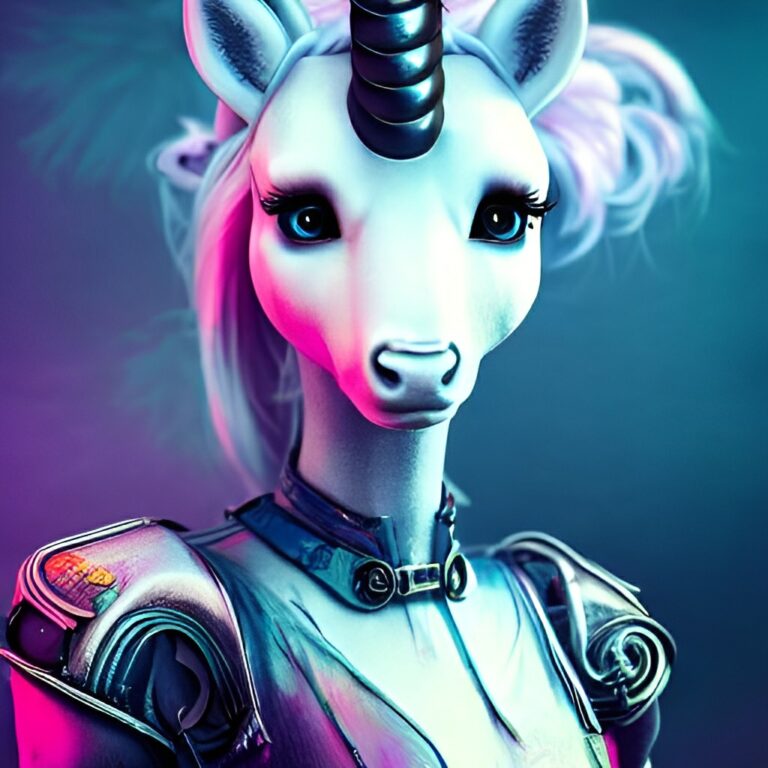 Cyberpunk Unicorn Photos using WONDER AI Art Generator - Kawaii AI