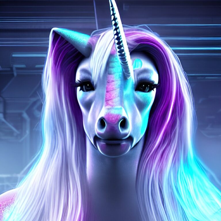 Cyberpunk Unicorn Photos using WONDER AI Art Generator - Kawaii AI